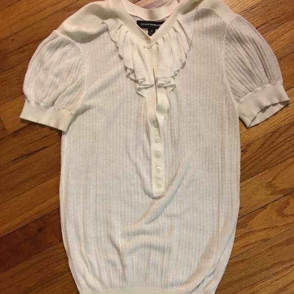 Express | Tops | Off White Short Sleeve Sweater From Express | Poshmark